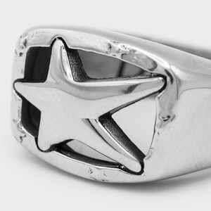 Shooting Star Signet Ring Custom Streetwear Jewelry for Men & Women ...