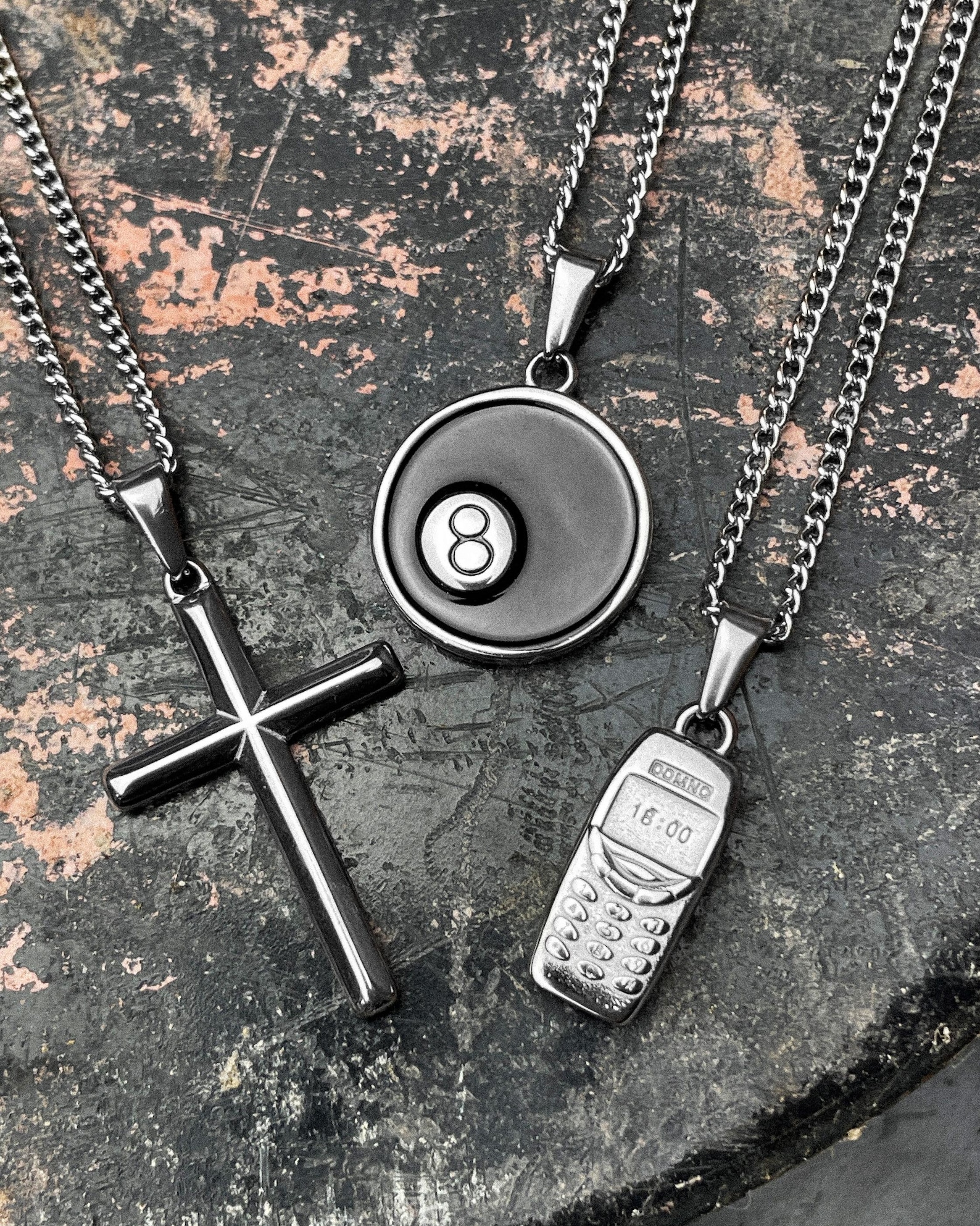 8 Ball Pendant Necklace | Urban Streetwear Jewelry | Hip Hop Chain ...