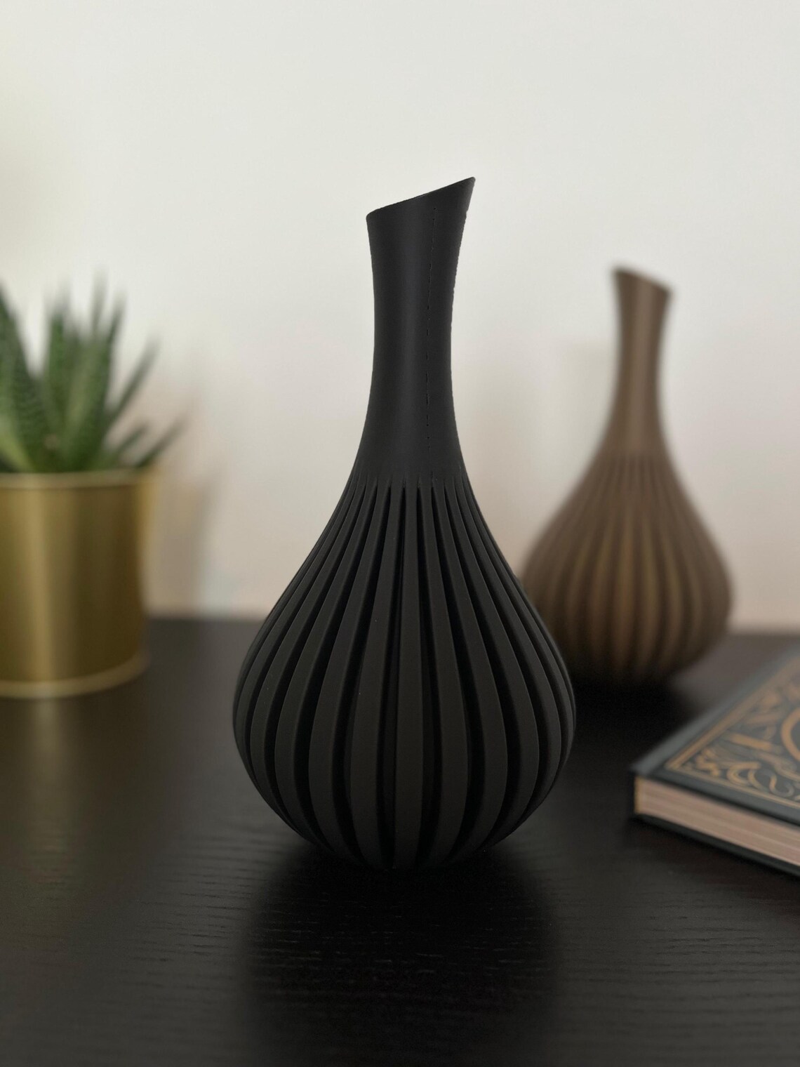 OKANNE | Modern Tall Geometric Vase With Slotted Pattern. Epic ...