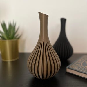 OKANNE | Modern Tall Geometric Vase With Slotted Pattern. Epic ...