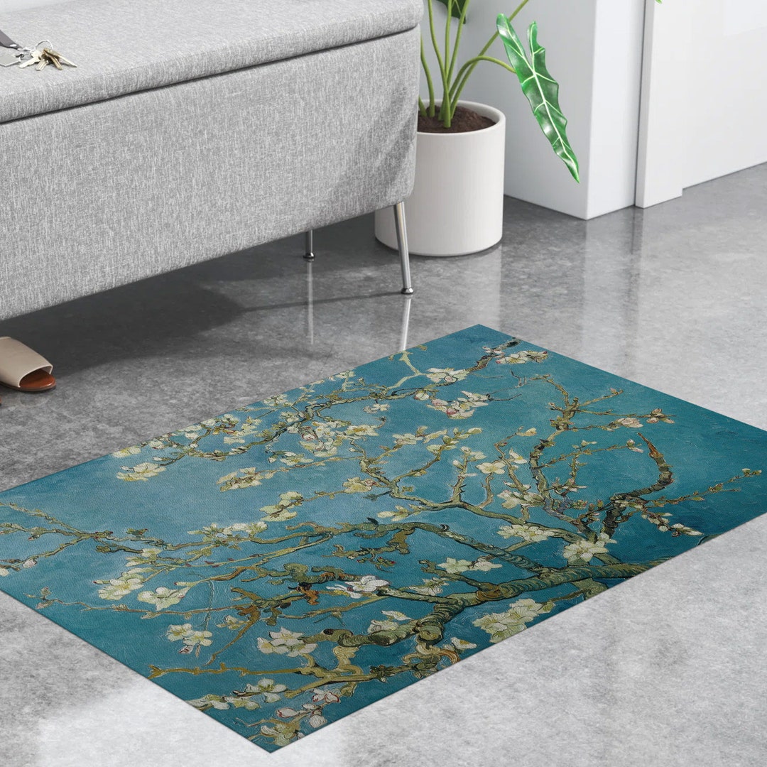 Almond Blossom, Vincent Van Gogh, Floor Rug, Abstract Area Rug, Modern ...