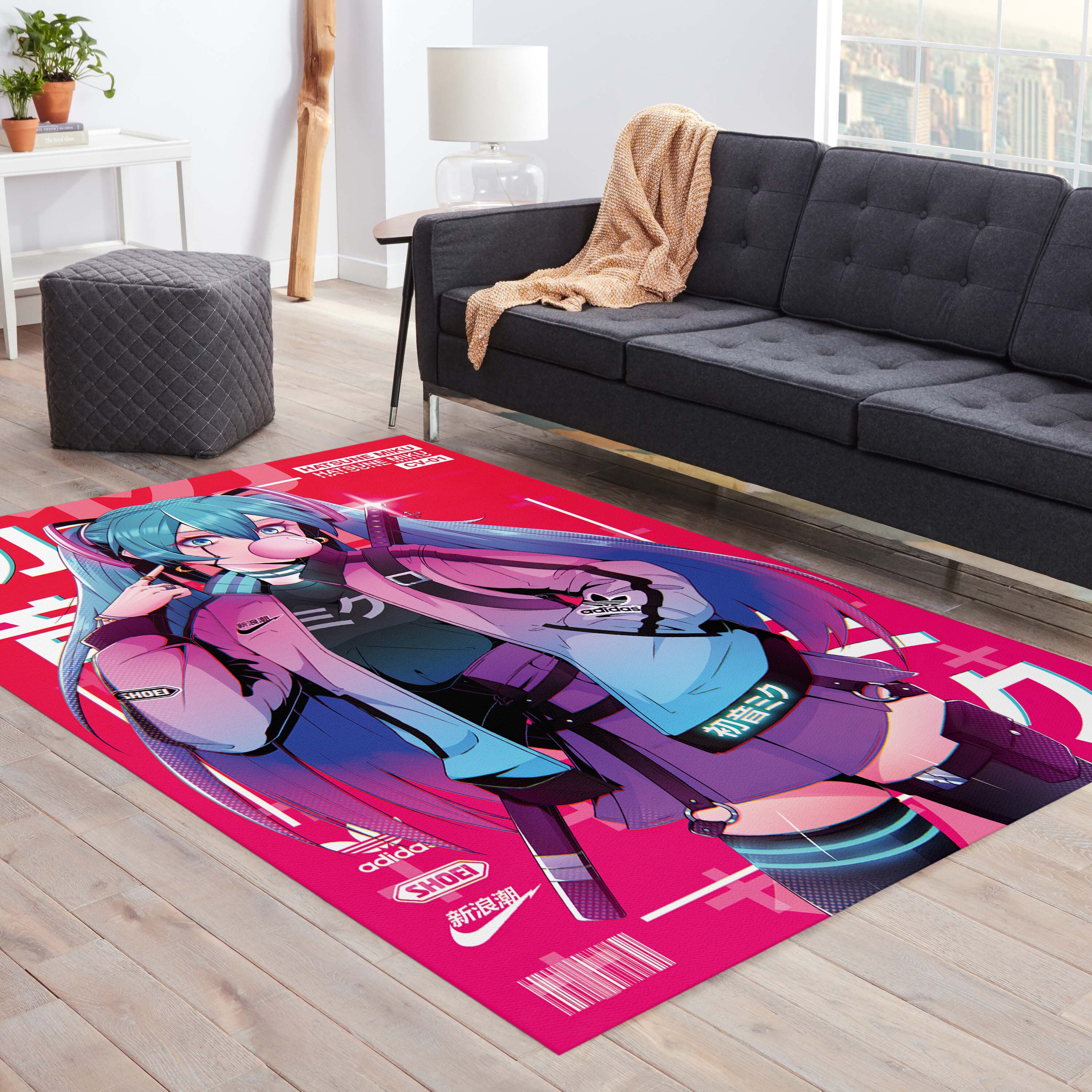 Anime Rug Anime Girl Carpet Manga Room Decor Japanese Decor Kawaii Home ...