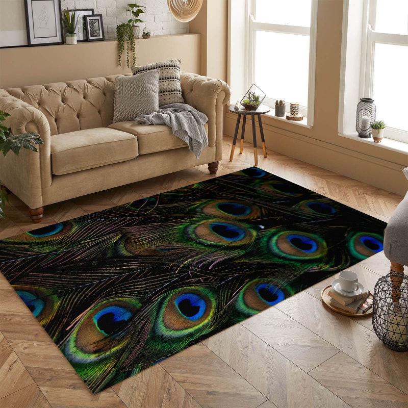 Peacock Feather Mat - Etsy