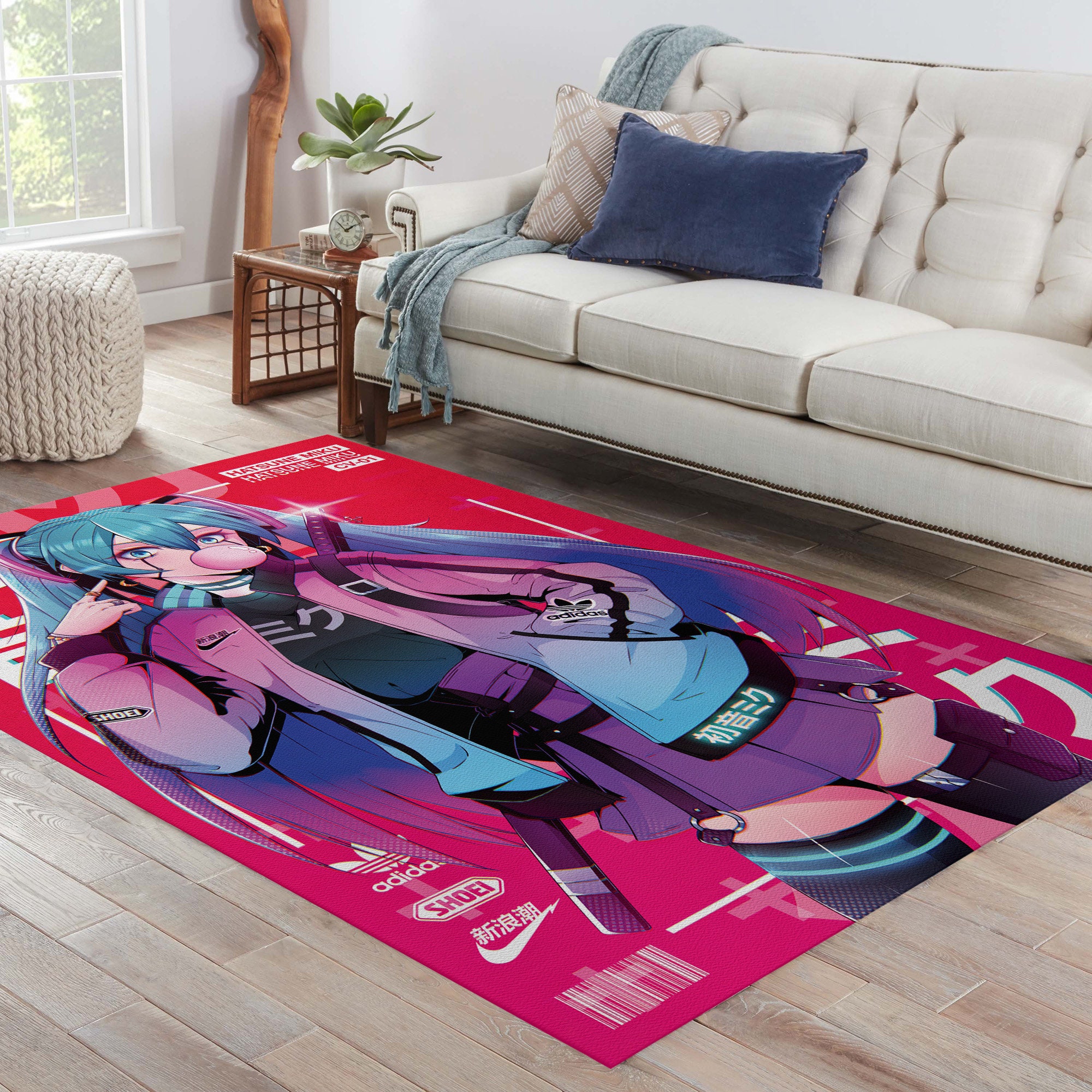 Anime Rug Anime Girl Carpet Manga Room Decor Japanese Decor Kawaii Home ...