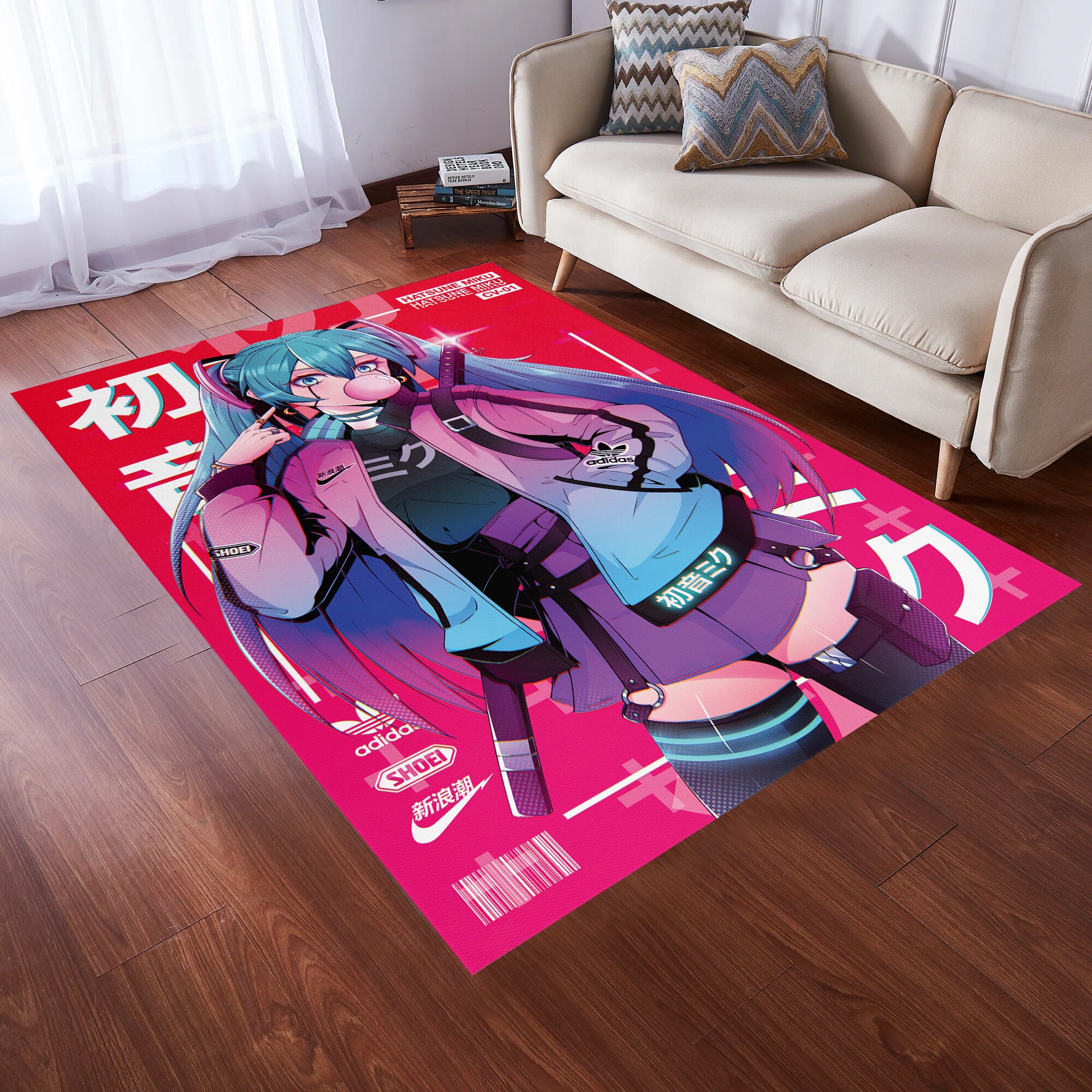 Anime Rug Anime Girl Carpet Manga Room Decor Japanese Decor Kawaii Home ...