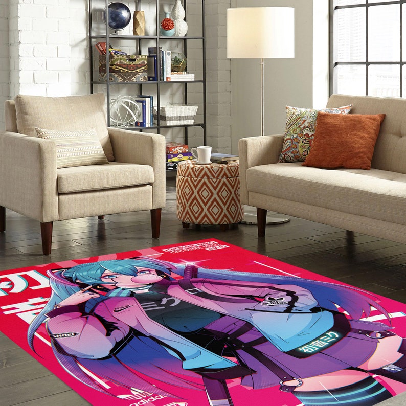 Anime Rug Anime Girl Carpet Manga Room Decor Japanese Decor Kawaii Home ...