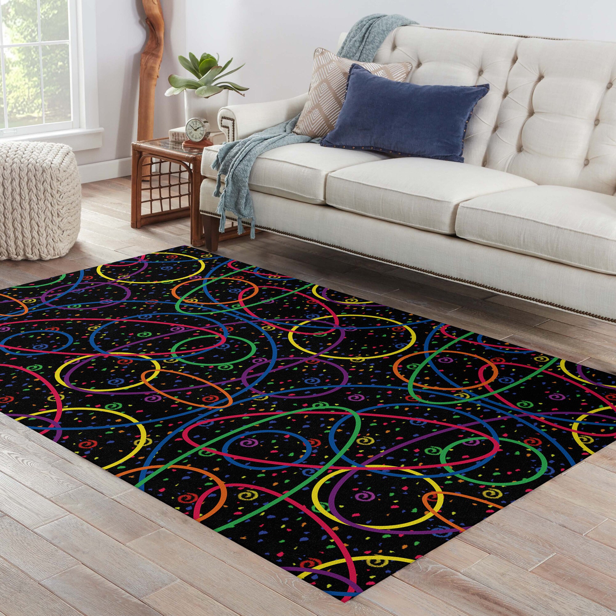 Retro Arcade Rug for Gamer Room, Vintage Game Room Decor, Gaming Area ...