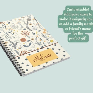 Customizable Notebook, Personalized Notebook, Spiral Notebook, Spiral ...