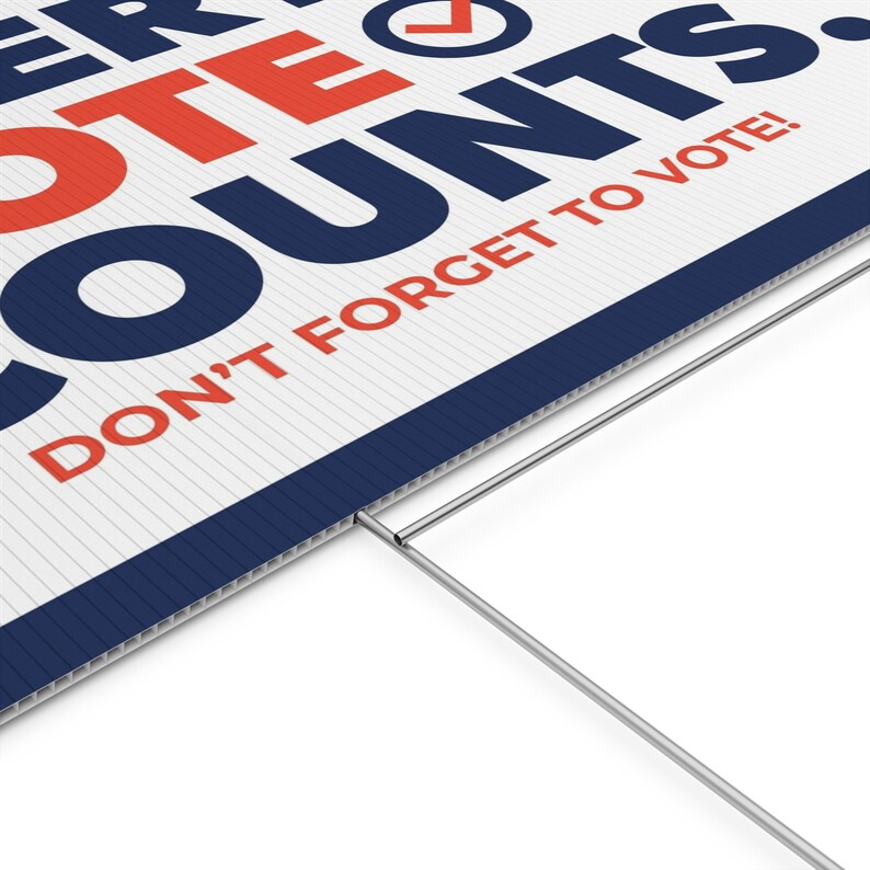Every Vote Counts Plastic Yard Sign - Etsy