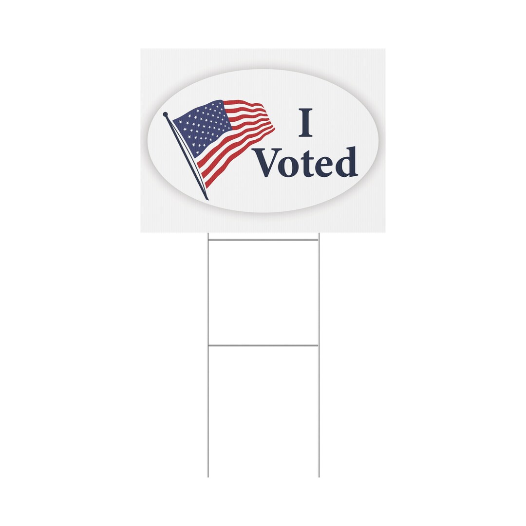 I Voted Plastic Yard Sign - Etsy