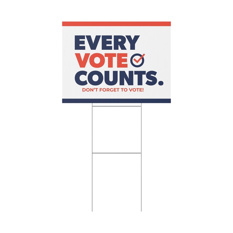 Every Vote Counts Plastic Yard Sign - Etsy