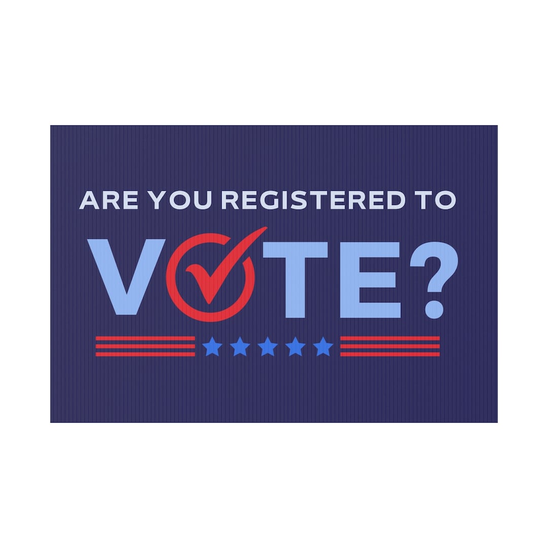Register to Vote Plastic Yard Sign - Etsy