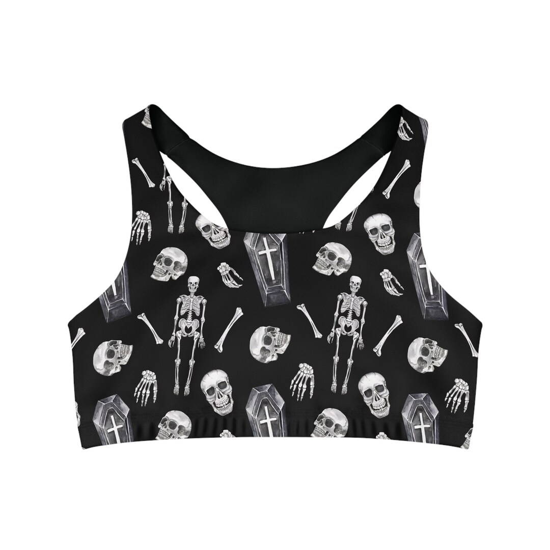 Skeleton Sports Bra - - Etsy