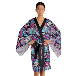 Anime Girl Kimono Robe so Cute Japanese Style Bathrobe - Etsy