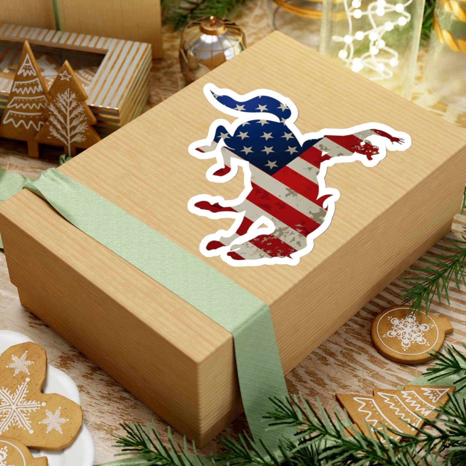 Sticker - Patriotic Rodeo Cowboy - Indoor Only - Etsy