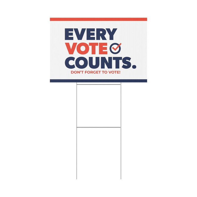 Every Vote Counts Plastic Yard Sign - Etsy