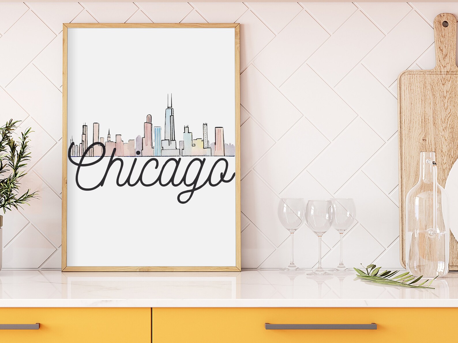 CHICAGO Wall Art | Printable Wall Art | Windy City Decor | Chicago ...