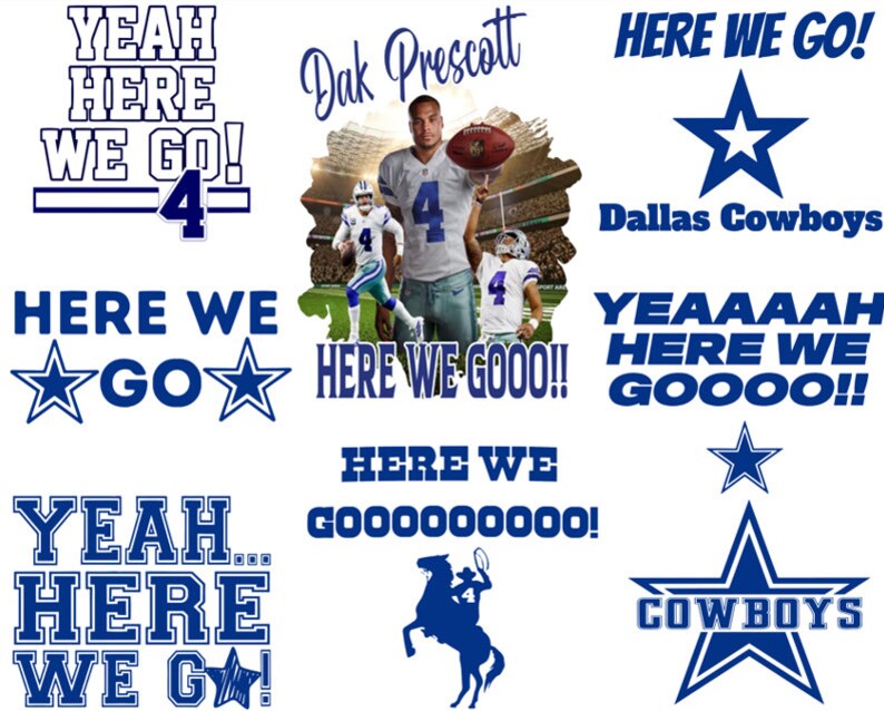 Dallas Cowboys Here We Go Png, Yeah Here We Go Dak Png Dallas Cowboys ...
