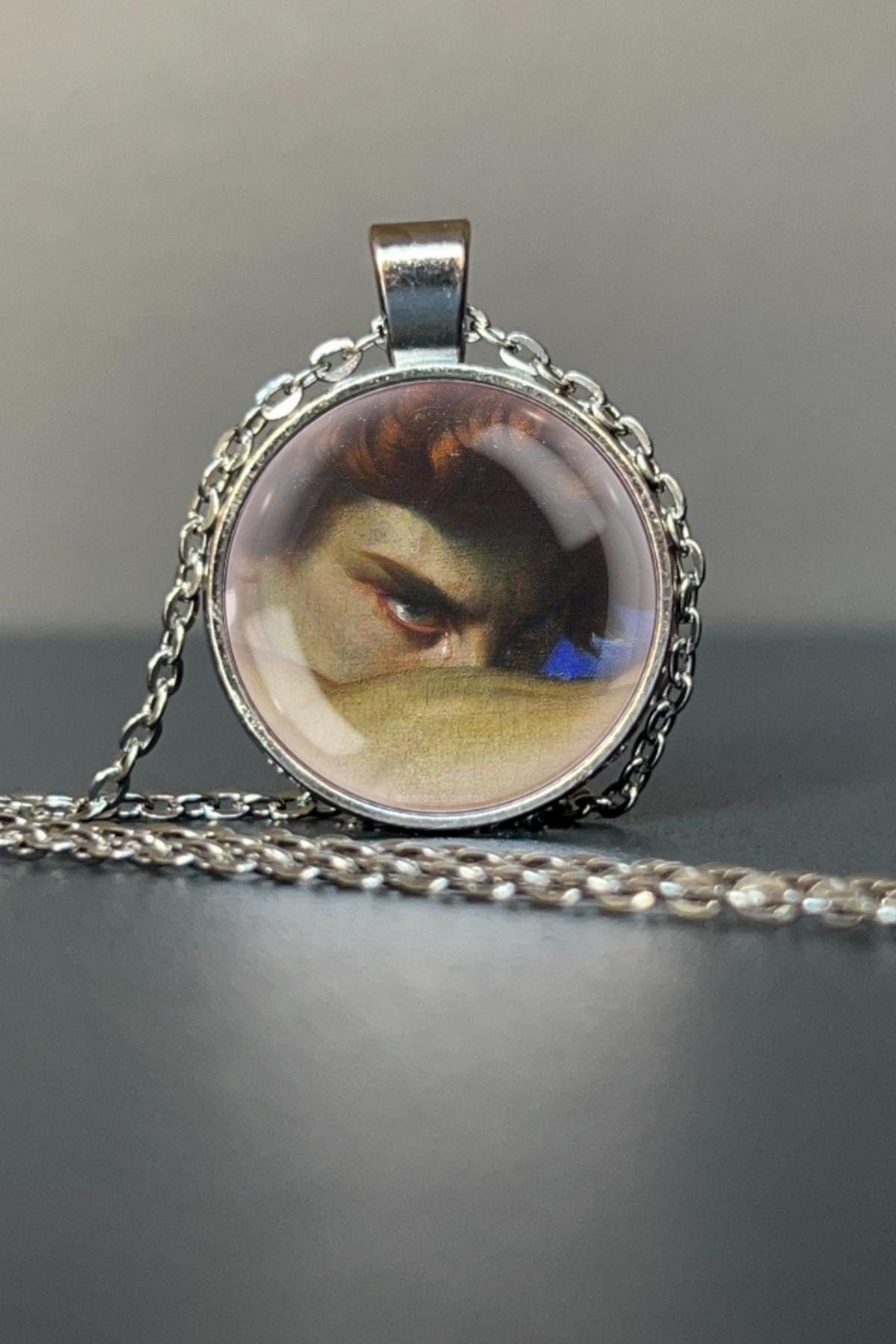 Alexandre Cabanel Fallen Angel Vintage Art Style Necklace in Silver ...