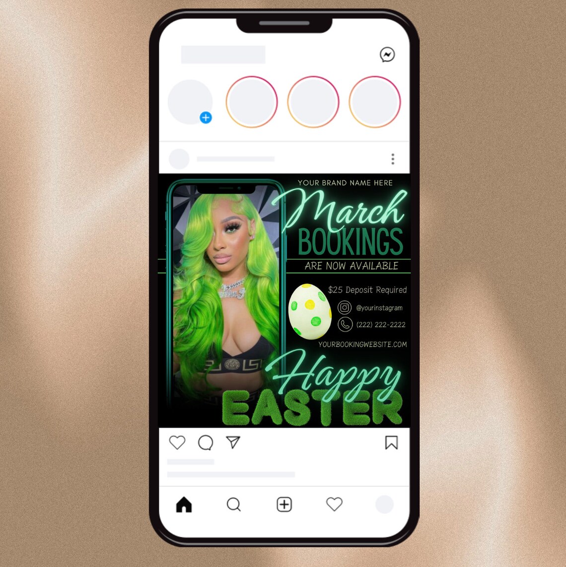 Easter Flyer Template, March Bookings, Easter Hair Flyer, Makeup Flyer ...
