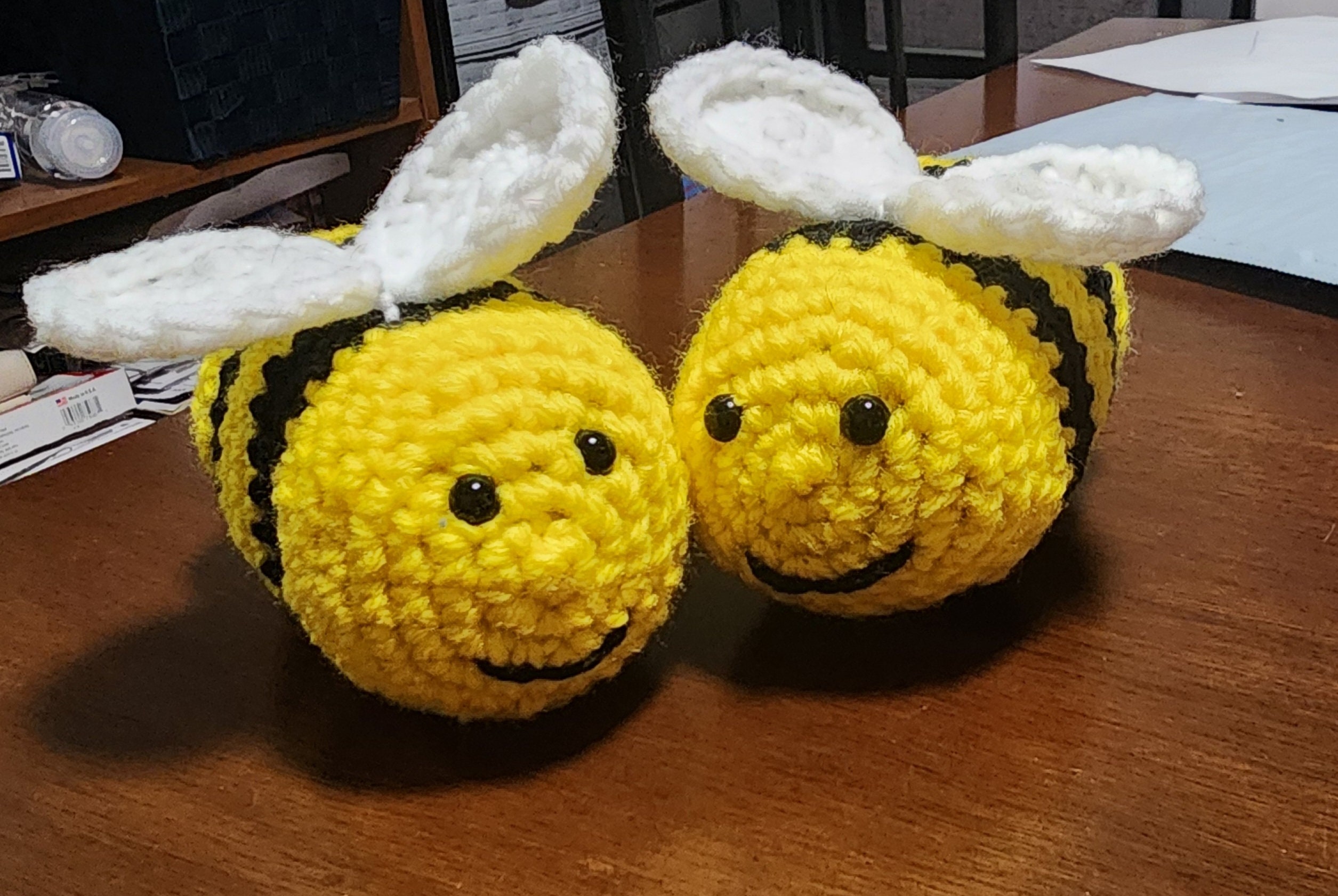 Handcrafted Amigurumi Bumblebee Plush Toy 6 Inches Long - Etsy