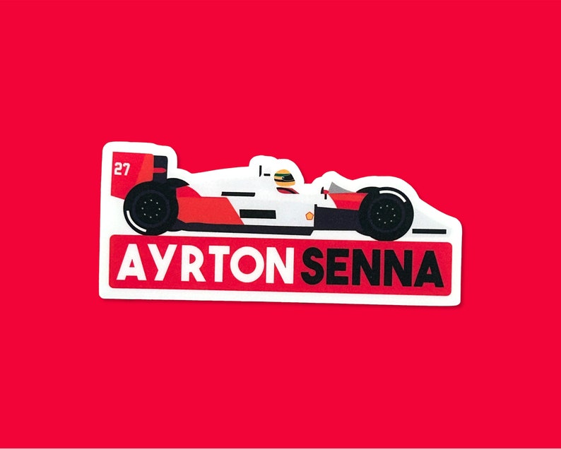 Ayrton Senna Mclaren MP4/4 F1 Sticker - High Quality Vinyl Sticker, F1 ...