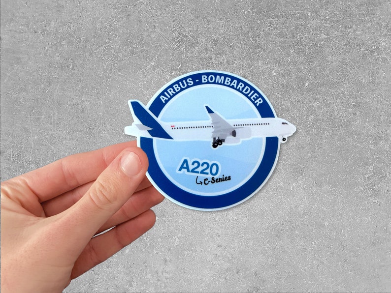 Airbus A220 C-series Sticker High Quality Vinyl Sticker, Aviation ...