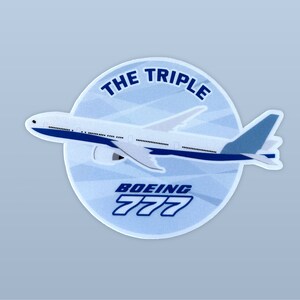 Boeing 777 the Triple Sticker High Quality Vinyl Sticker, Aviation ...