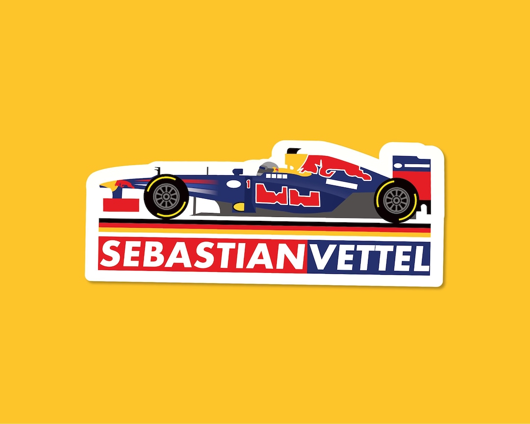 Sebastian Vettel Red Bull RB9 F1 Sticker - High Quality Vinyl Sticker ...