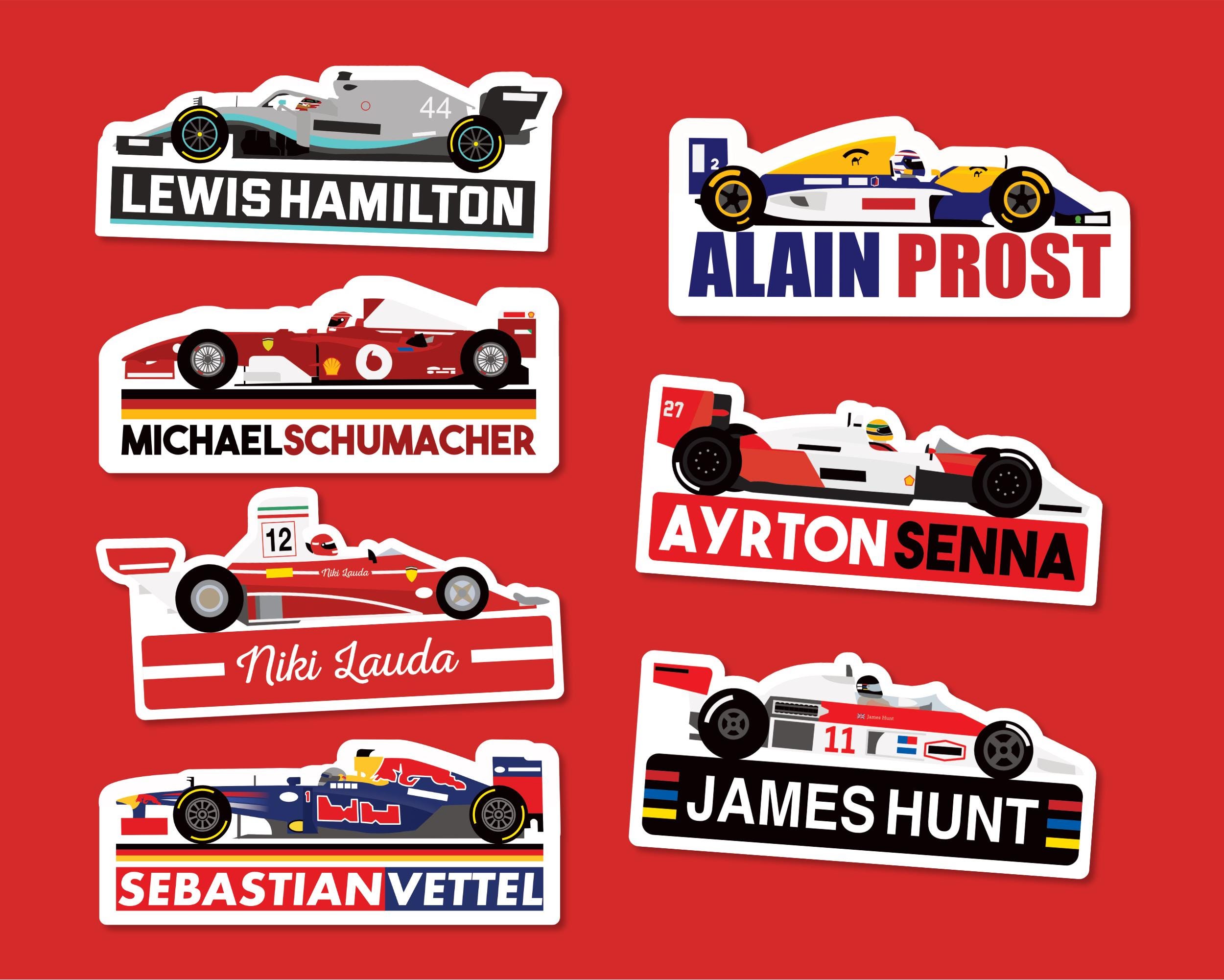 Formula 1 Legendary Champions Bundle Sticker - High Quality Vinyl ...