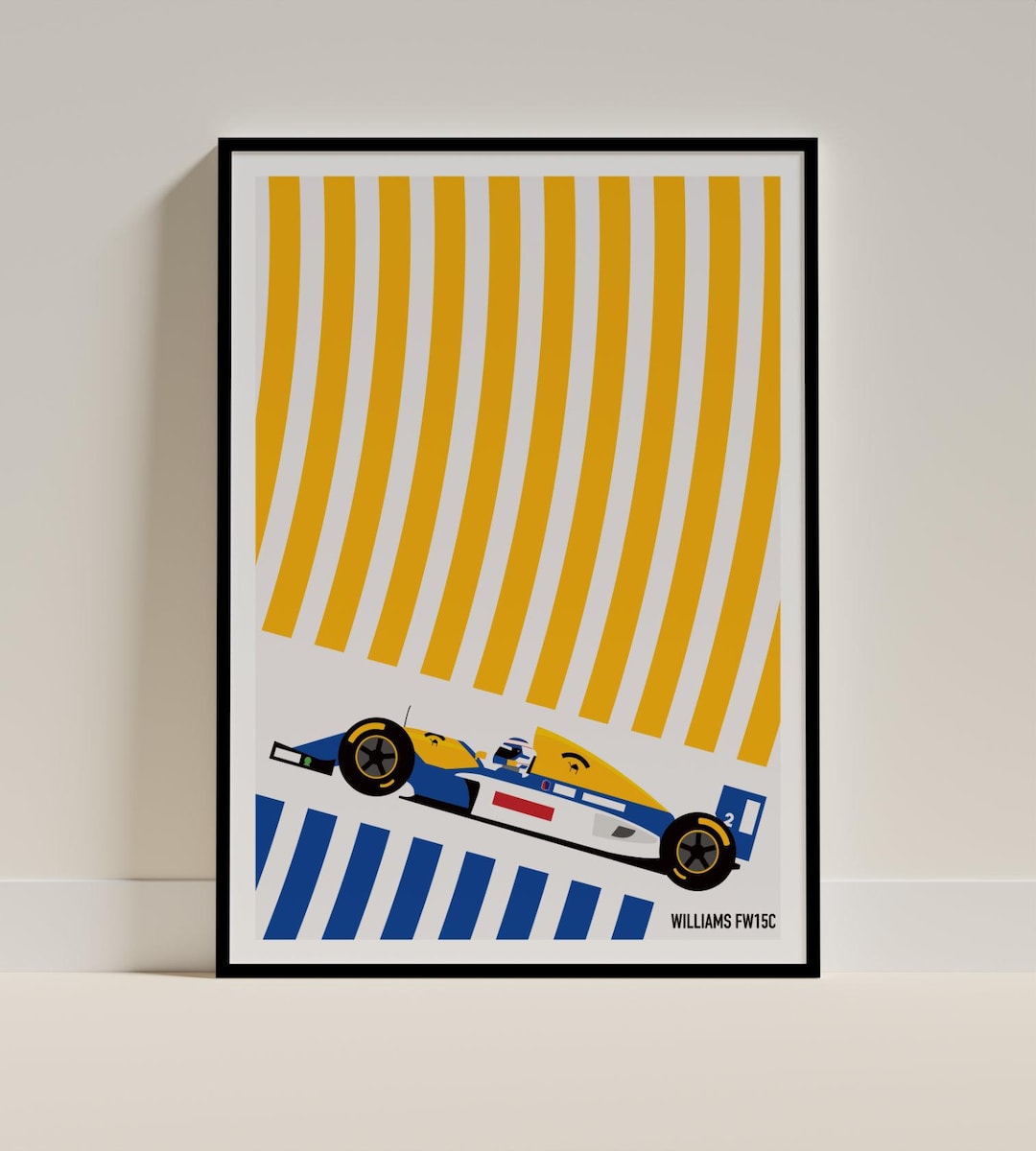 Williams Formula 1 Retro Poster | Digitaldownload | Vintage Racing Wall ...