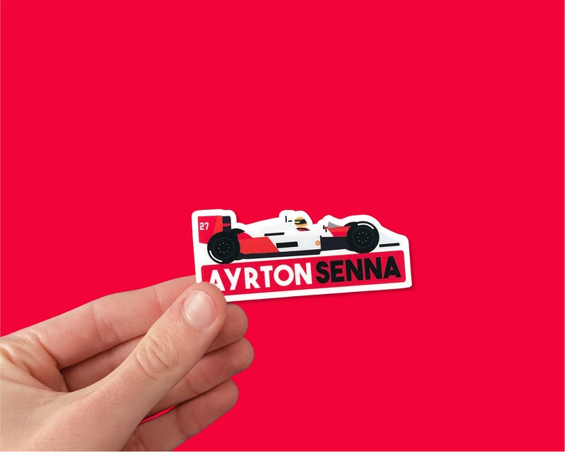 Ayrton Senna Mclaren MP4/4 F1 Sticker - High Quality Vinyl Sticker, F1 ...