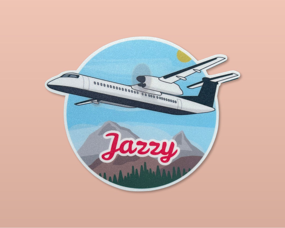 Dash 8 Q400 jazzy Sticker High Quality Vinyl Sticker, Aviation, Pilot ...