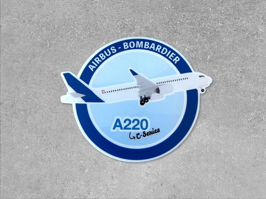 Airbus A220 C-series Sticker High Quality Vinyl Sticker, Aviation ...