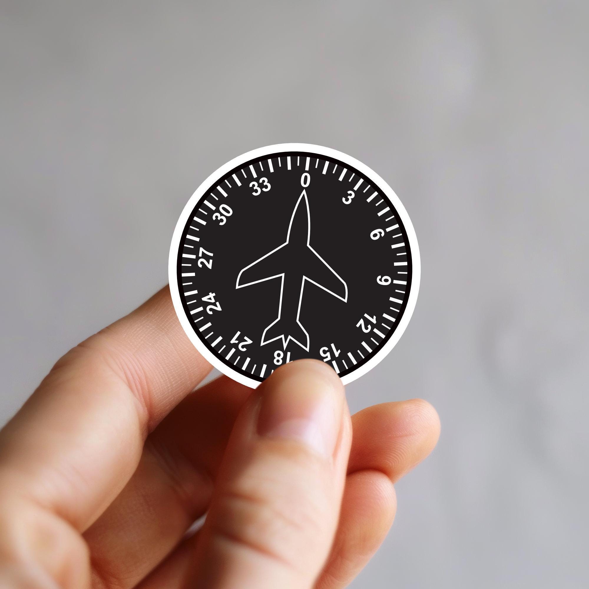 6 Pack Aviation Instruments Vinyl Stickers Pilot Gift - Avgeek Airplane ...
