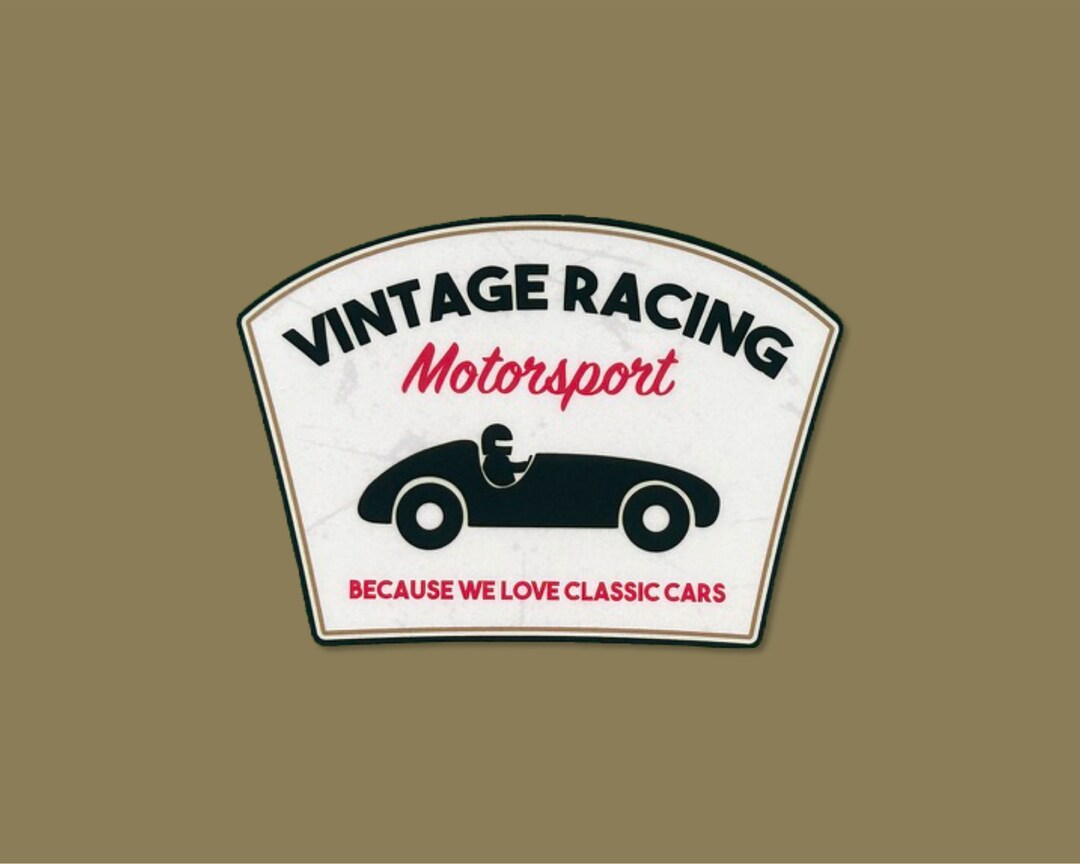 Vintage Racing Sticker - High Quality Vinyl Sticker, Motorsport, Car ...