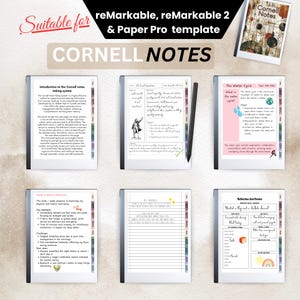 Hyperlinked Cornell Notes Template for Remarkable, Digital Notebook ...