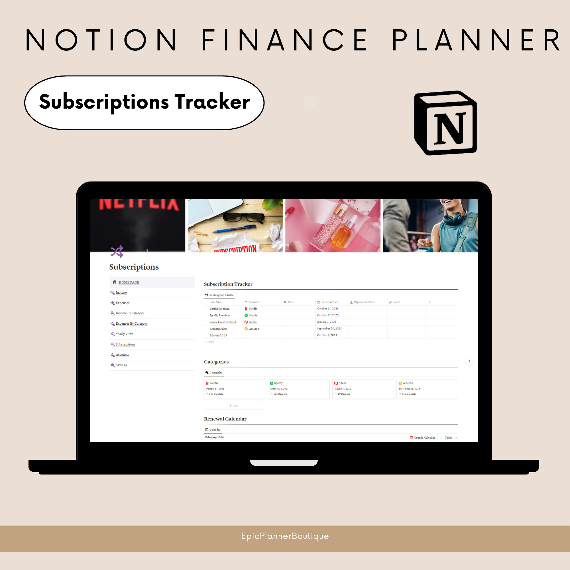 Notion Finance Planner Template, Personal Finance & Budget Tracker With ...