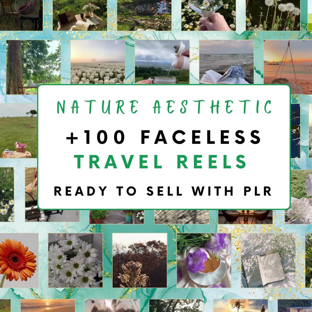 PLR Nature Aesthetic Faceless Travel Reels, Nature Social Media ...