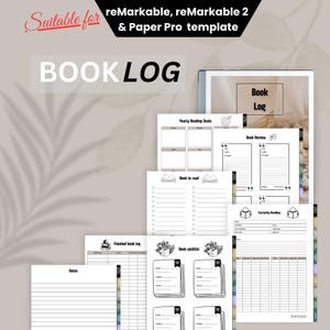 Hyperlinked Reading Log for Remarkable | Remarkable Templates | Reading ...