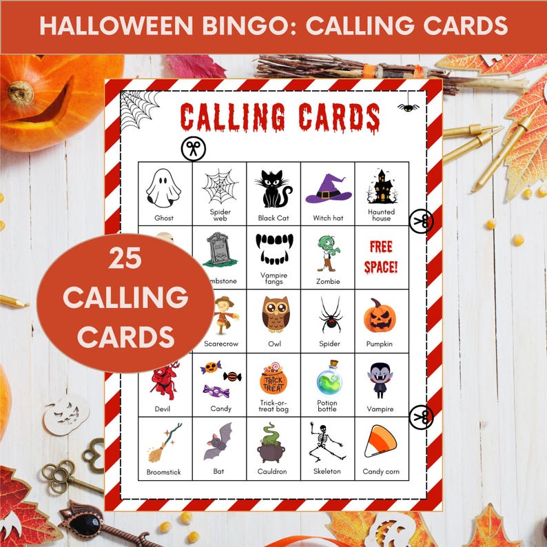 Halloween Bingo | Printable Bingo Cards | Bingo Game Download | Bingo ...