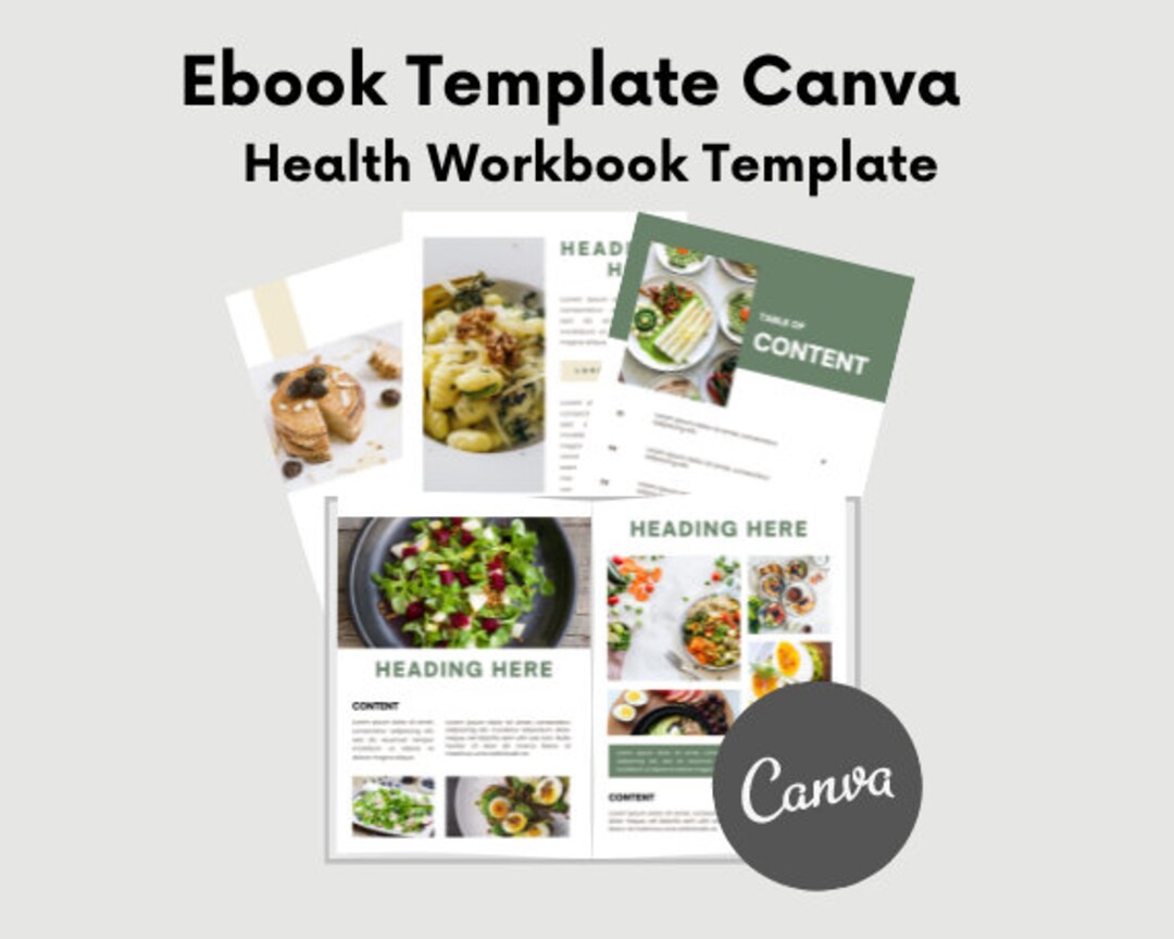 Ebook Template Canva Health Workbook Template With PLR Master Resell ...