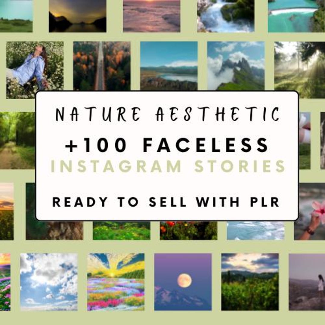 PLR Nature Aesthetic Faceless Stories, Nature MRR Photo Post, Travel ...