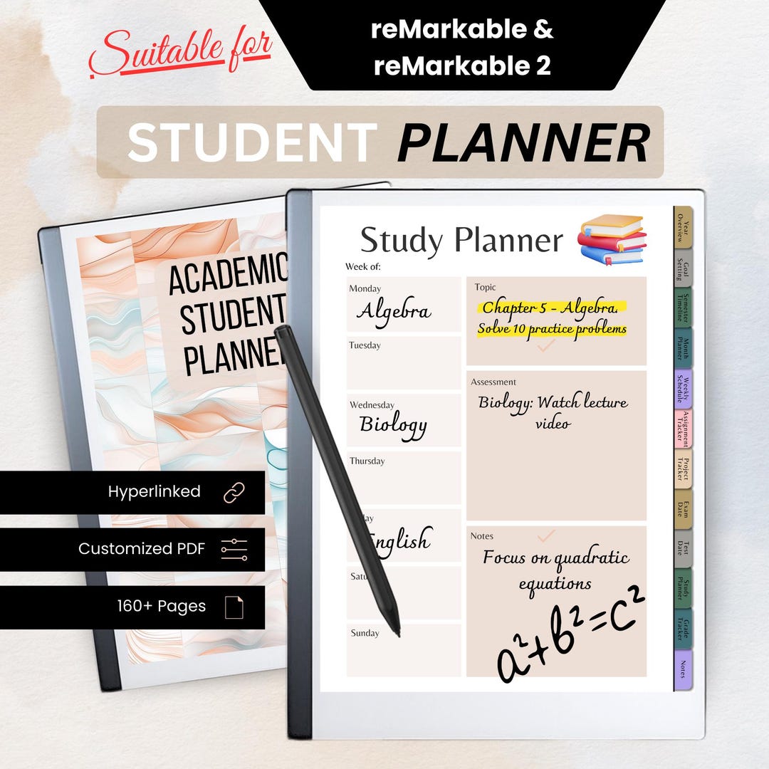 Remarkable Template Academic Student Planner for College Students With ...