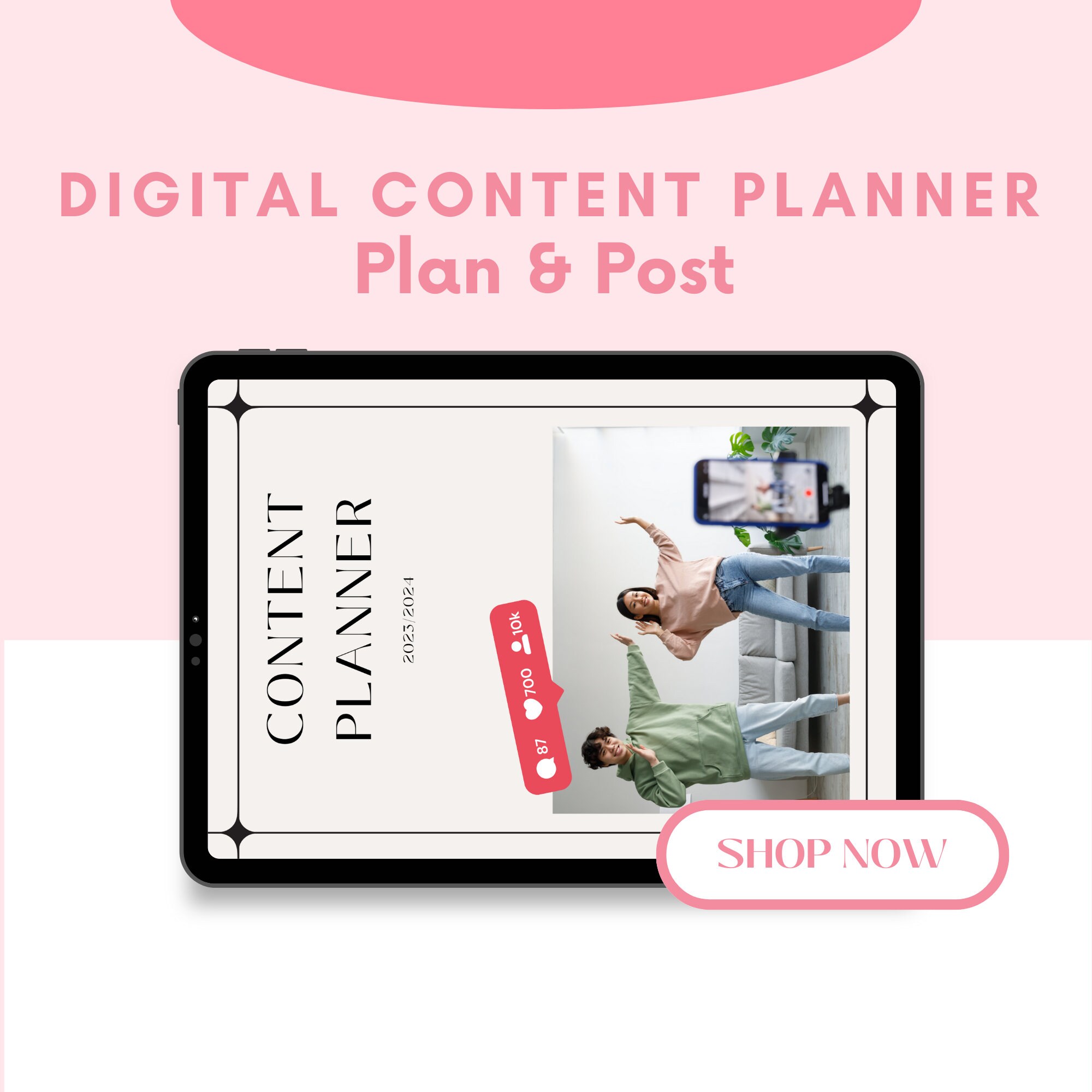 Instant Digital Content Planner Canva Template Social Media Planner Content Planner Calendar ...