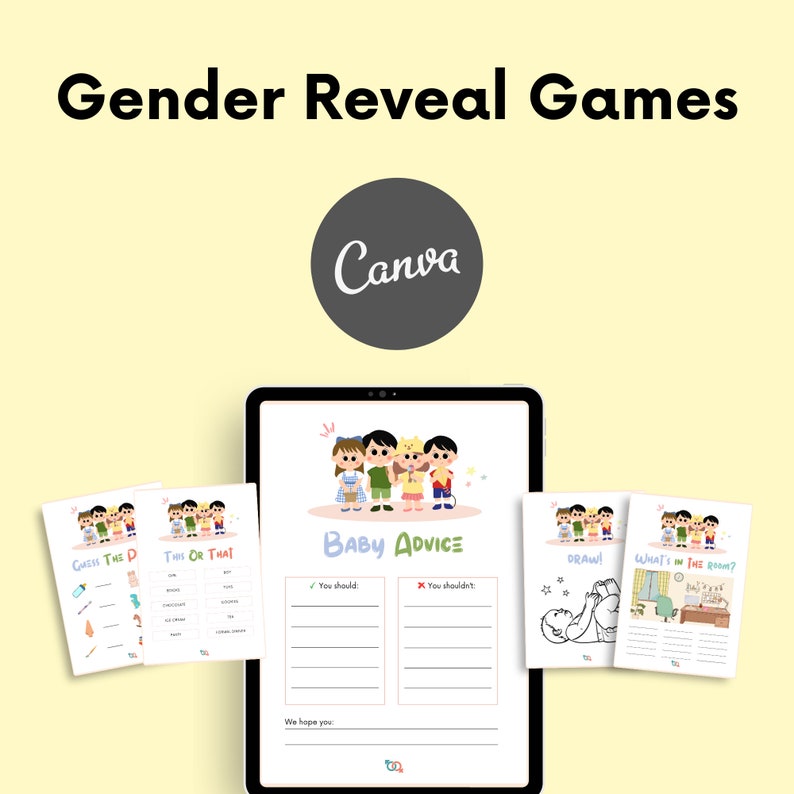 Gender Reveal Games Bundle Gender Reveal Games Gender Reveal Party ...