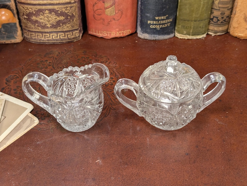 Antique Cambridge "sweetheart" (marjorie) Child's Sugar & Creamer Set ...