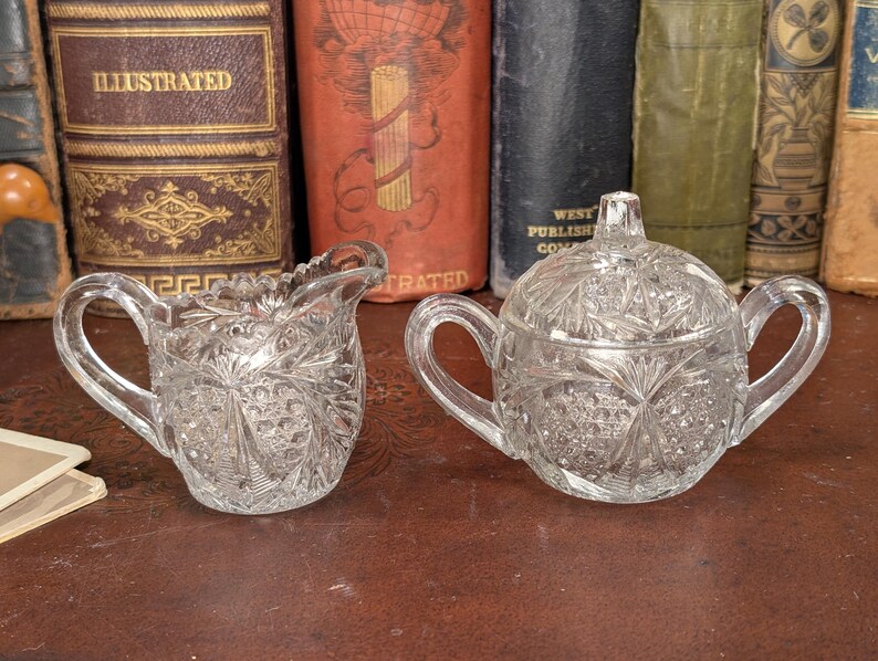 Antique Cambridge "sweetheart" (marjorie) Child's Sugar & Creamer Set ...