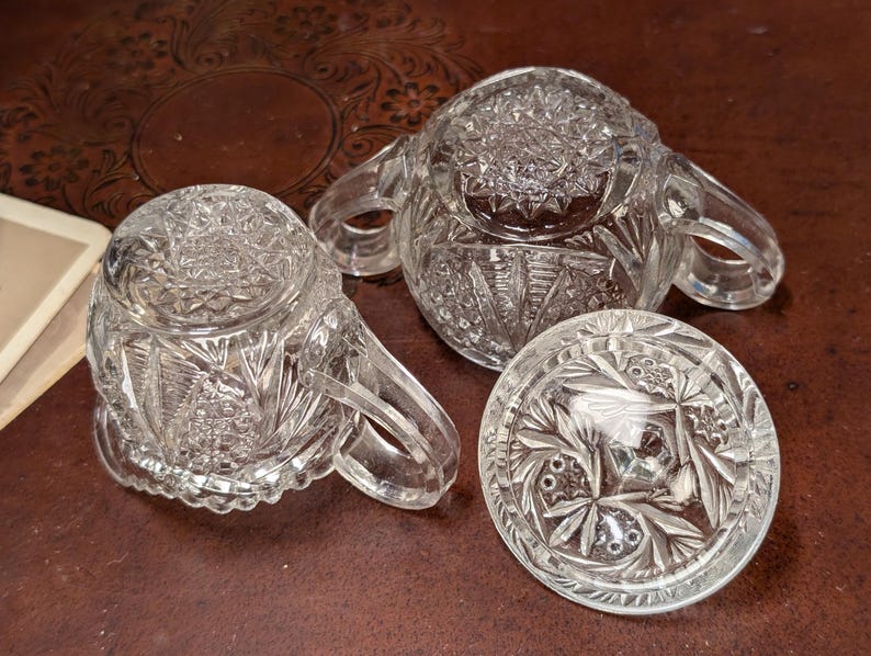 Antique Cambridge "sweetheart" (marjorie) Child's Sugar & Creamer Set ...