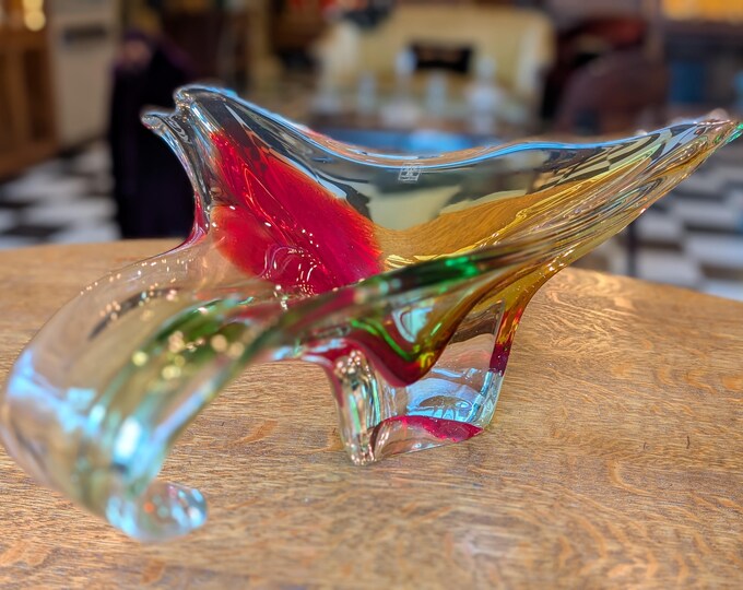 Spectacular São Marcos Cristais Art Glass Centerpiece Bowl 18 Inches - Etsy